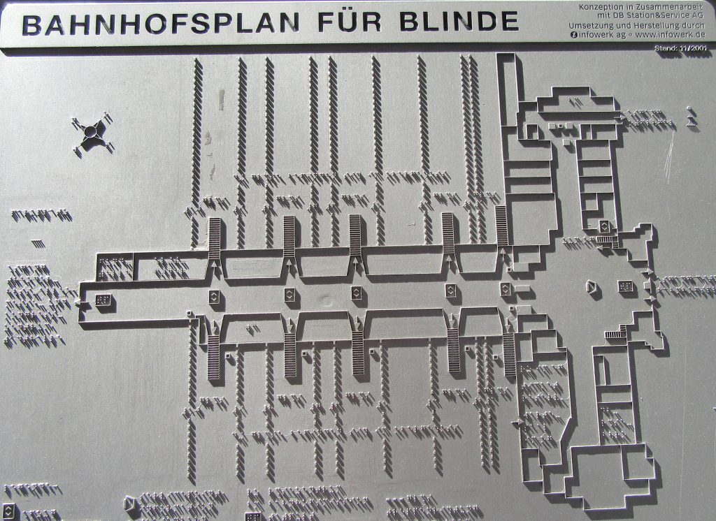 7 Jul 2016, Bremen: Train station map in Braille writing – Human ...